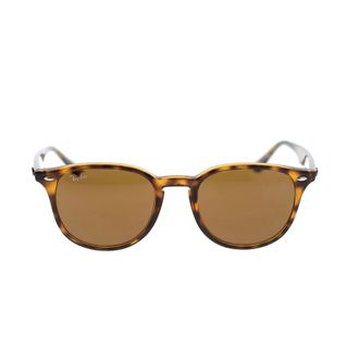 Ray-Ban unisex, Accessoires, Brun, Taille: 51 MM Lunettes de soleil irrégulières modernes avec verres flash