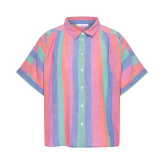 By-Bar Amsterdam Sunny Rainbow Pleats Blouse - - Blouses & Shirts - Damen - Mehrfarbig - L