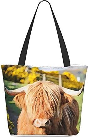 AOOEDM Highland Cattle Ladies Shopping Bag 13x11x7in.Le cadeau parfait pour la Saint-Valentin.Cest de la Saint-Valentin pour maman, fille, &eacute;pouse, etc