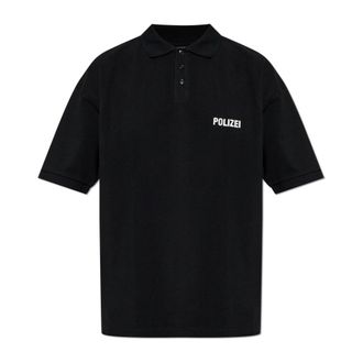 VETEMENTS Polo Shirt mit Patch - - Tops - Herren - Schwarzk - M