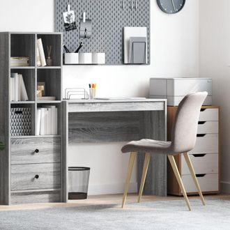 vidaXL Schreibtisch Grau Sonoma 90 x 40 x 76 cm Holzwerkstoff Vidaxl