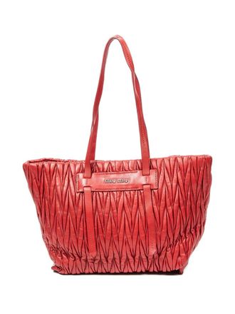 Miu Miu Matelass&eacute;-Schultertasche - Rot