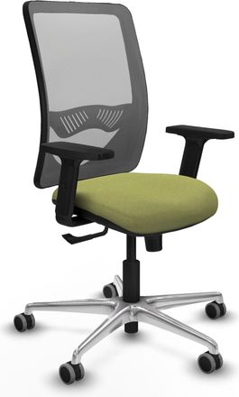 Piqueras y Crespo Schreibtischstuhl mit Rollen Zulema mit 2D-Armen, h&ouml;henverstellbare Lendenwirbelst&uuml;tze, ausgestattet mit Sincro 3 Positionen und Schneidschaum, Grau/O