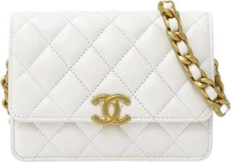 Chanel Pre-owned Sac bandouli&egrave;re vintage - Femme - Pre-owned - Blanc - Taille: ONE Size
