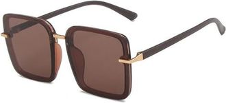 Generic Lunettes De Soleil Carr&eacute;es &Agrave; Grande Monture For Femmes, For Lext&eacute;rieur, Le Sport, Les Vacances(Brown)
