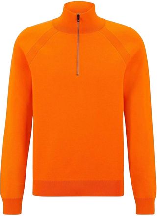 HUGO BOSS Pullover Top f&uuml;r Herren/Damen Unisex, Feinstrick, Regul&auml;r (Leuchtend Orange)