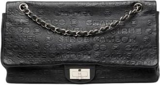 Chanel Sac bandouli&egrave;re en cuir de veau gaufr&eacute; Pre-owned - Femme - Pre-owned - Noir - Taille: ONE Size