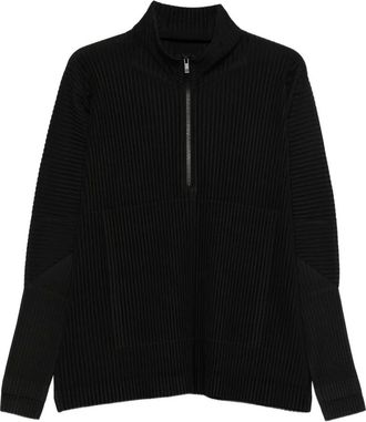 Issey Miyake Homme, Pulls, Noir, Taille: L Pliss&egrave; T-shirt