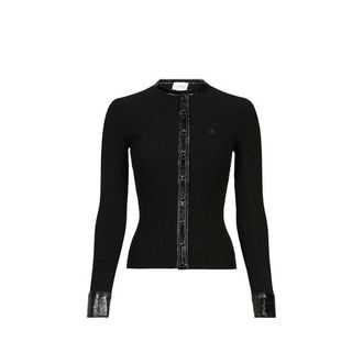 Courr&egrave;ges Cardigan c&ocirc;tel&eacute; &agrave; logo brod&eacute;