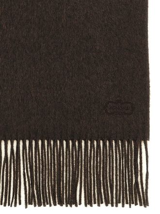 Agnona Fringed Silk-Cashmere Scarf - Brown