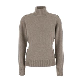 P.A.R.O.S.H. Pullover mit hohem Kragen und verstellbarem Knoten - - Knitwear - Damen - Beige - L