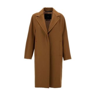Max Mara Femme, Manteaux, Brun, Taille: 38 FR Manteau en laine vierge