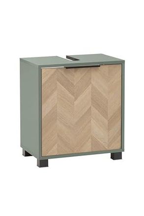 Schildmeyer Waschbeckenunterschrank Piazza 160509, Pistazie/Fischgr&auml;ten Dekor, 50,3 x 33 x 56 cm