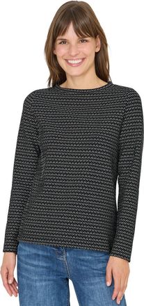 Cecil Damen 3228679 Two-Tone Strukturshirt, Schwarz, XXL