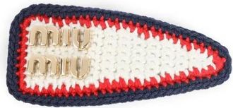 Miu Miu Haarschmuck - Triangular Textured Crochet Hair Clip - Gr. unisize - in Mehrfarbig - für Damen