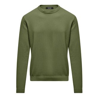 Bomboogie Homme, Pulls, Vert, Taille: XL Pull ras du cou en coton