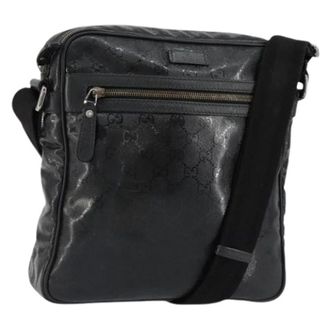 Gucci Sac bandouli&egrave;re en toile Pre-owned - Femme - Pre-owned - Noir - Taille: ONE Size