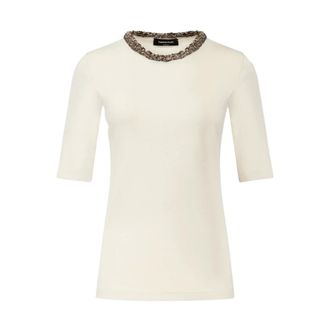 Fabiana Filippi Femme, Pulls, Beige, Taille: 40 FR Maille col rond