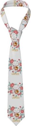Generic Cravate Pour Hommes Fleur De Chat Porte-Bonheur Fine Necktie Classique Cravates Homme Pour C&eacute;l&eacute;brations Accessoires Travail