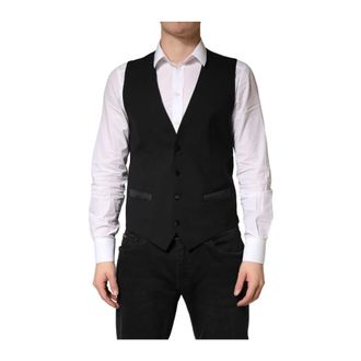 Dolce & Gabbana Wollkleid Formelle Weste - - Suits - Herren - Schwarzk - M