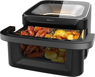 Cecotec Air Fryer Cecofry Advance 10000 Full Vision, Air Fryer 10000 Full Vision, 2200 W, Trennwand, 12 Men&uuml;s, Frontfenster, Pizza-B&uuml;geleisen, Temperatur 40-2