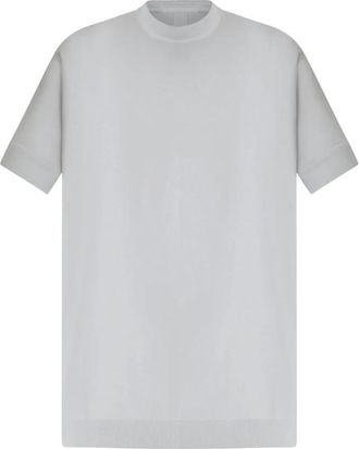 low brand Homme, Tops, Gris, Taille: L T-shirt &agrave; ourlet c&ocirc;tel&eacute;