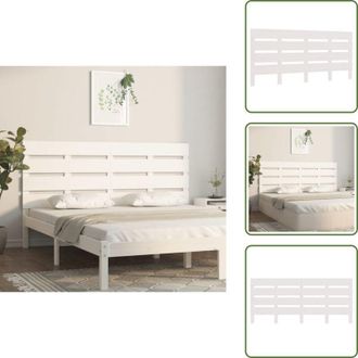 vidaXL Kopfteil Wei&szlig; 180x3x80 cm Massivholz Kiefer - Holz Kopfteil - Kiefernholz Kopfteil - Wei&szlig;es Kopfteil - Lattenkopfende - Bettzubeh&ouml;r