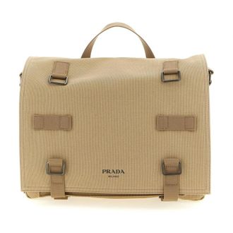 Prada Canvas Messenger Bag - - Bags - Herren - Beige - ONE SIZE