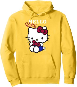 Hello Kitty College School Team, lustiger, s&uuml;&szlig;er Posenklassiker Pullover Hoodie
