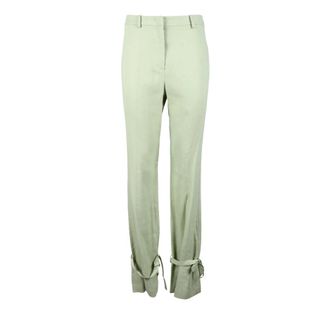 Patrizia Pepe Leinenmischung Stretchhose - - Trousers - Damen - Gr&uuml;n - XS