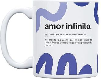 UO Tasse Geschenk mit Botschaft Unendlichkeit Liebe Definition Geschenk f&uuml;r Paare Original Valentinstag Geschenk 350ml Keramik