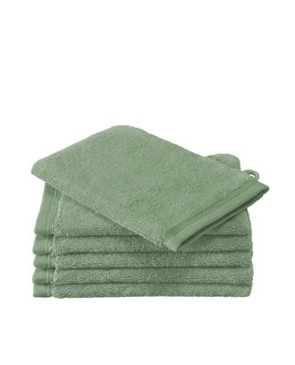 De Witte Lietaer Contessa Waschlappen, Baumwolle, Sea Green, 6 Handschuhe