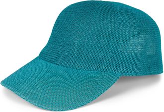 styleBREAKER Papierstroh Baseball Cap einfarbig | luftiges Sommer Basecap mit Metallschnalle verstellbar | Unisex Cap mit Schwei&szlig;band f&uuml;r Damen und Herren, Farbe:P