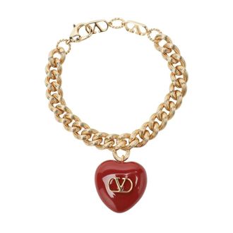 Valentino Garavani Femme, Accessoires, Jaune, Taille: S Coeur Royal Chain Bracelet