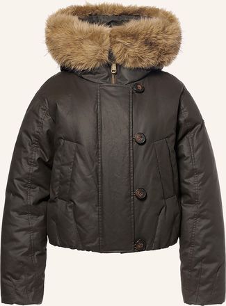 Goldbergh Goldbergh Daunenjacke Nyoko Mit Abnehmbarem Kunstfell gruen