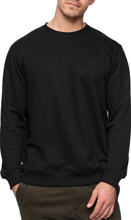 Indicode Herren Holt Sweatshirt aus Baumwollmischung | Sweater mit RIPP-Bündchen Pullover für Männer Black, XXL