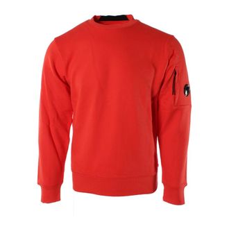 C.P. Company Diagonal Raised Fleece Crewneck - - Sweatshirts & Hoodies - Herren - Rot - XS