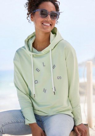 Elbsand Kapuzensweatshirt Darisa mit Logodruck vorne, Hoodie, sportlich-casual