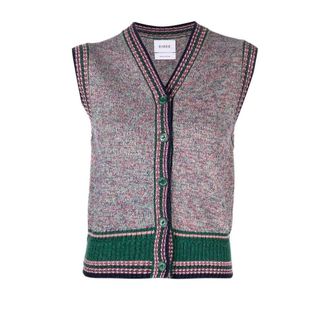 Barrie cardigan en cachemire &agrave; design sans manches - Rose