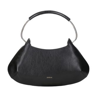 Sportmax Schwarze Ledertasche mit durchbohrtem Griff - - Bags - Damen - Schwarzk - ONE SIZE