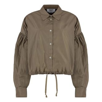 Msgm Msgm, Femme, Blouses et Chemises, Beige, Taille: 38 FR Blouses & Chemises