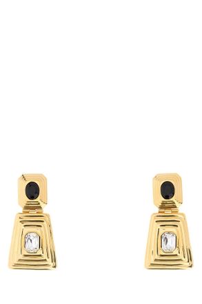 Alessandra Rich Crystal Earrings - Gold