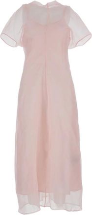 Federica Tosi Femme, Robes, Rose, Taille: 38 FR Abito midi a maniche corte