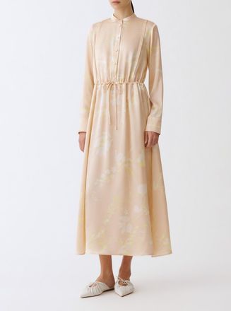 Fabiana Filippi Blumendruck Midi-Kleid mit Kordelzugtaille