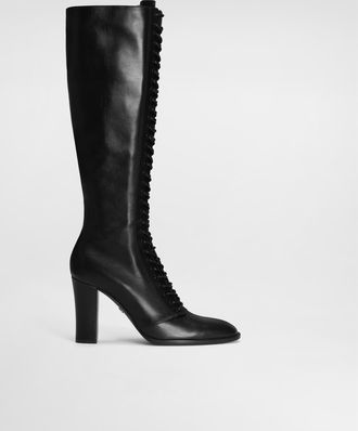 Dolce & Gabbana Stiefel Aus Kalbsleder - Frau Collection Schwarz 39.5