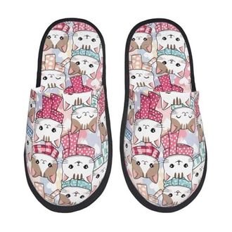 Generic Antid&eacute;rapant Hiver Pantoufles Chat dhiver mignon Chaussures de Maison Chaud Chaussons dint&eacute;rieur pour Int&eacute;rieur Maison Hiver M