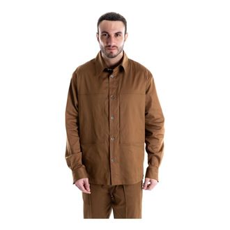 Paolo Pecora Homme, Chemises, Brun, Taille: XL Giacca camicia