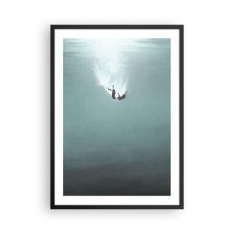 Arttor Wandposter Art Prints 50x70cm Poster Schwarzrahmen Wasser Minimalismus Unterwasser Küche Wanddeko Bild Wand Kunstdruck Deko Wandbilder Dekoration Wohn