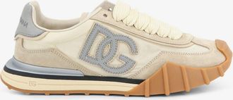 Dolce & Gabbana Nylon and suede sneakers with DG logo on the side - DOLCE & GABBANA - gender_Woman