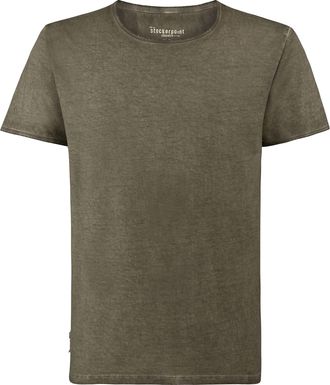 Stockerpoint Herren Falko Rundhals Trachtenshirt, Olive, XL